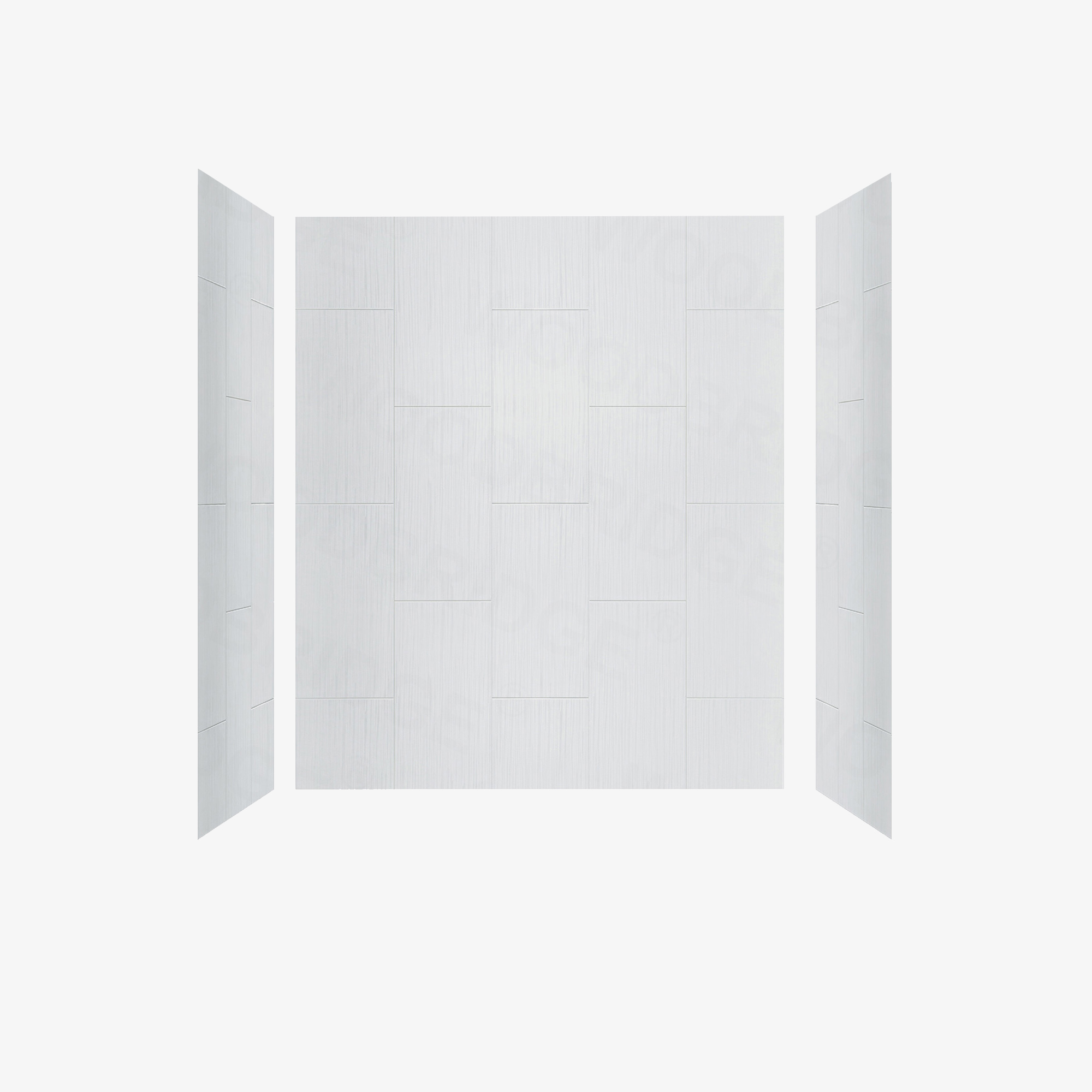 ᐅ【WOODBRIDGE Solid Surface 3-Panel Shower Wall Kit, 36-in L x 60-in W x ...