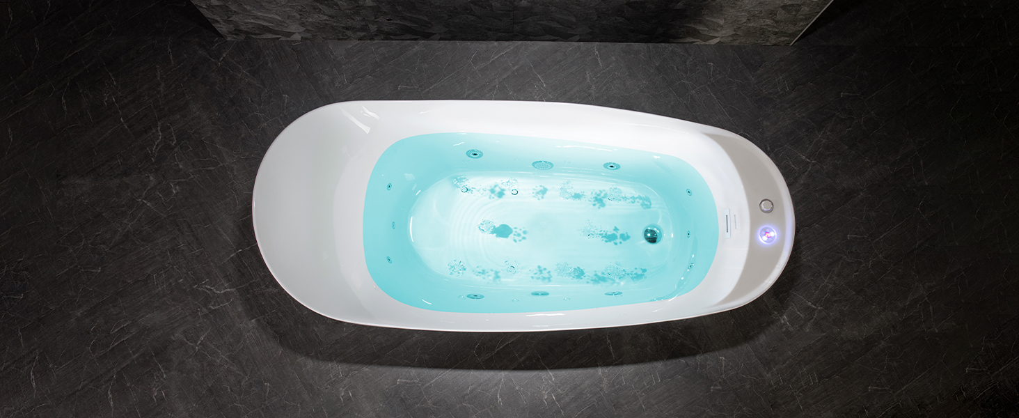 ᐅ【WOODBRIDGE 71" x 31-1/2" Whirlpool Water Jetted and Air Bubble ...